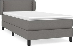 Box spring postel s matrací tmavě šedá 90x190 cm textil 3126126