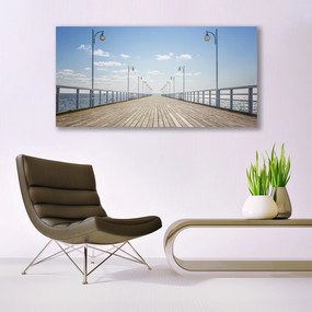 akrylový obraz Molo Moře Architektura 120x60 cm
