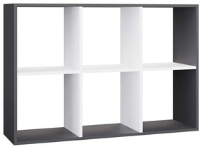 Regál MALAX 2X3 antracit + bílá