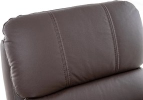 Kožené houpací křeslo s elektrickým polohováním ELEGANT 1, tm. hnědá