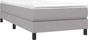 Box spring postel s matrací světle šedá 90x200 cm textil 3144045