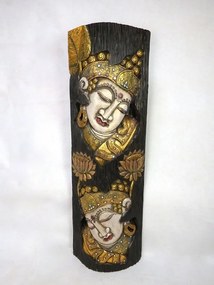 Socha BALI,  černo-zlatá, 118 cm, originál, ruční práce, Indonésie