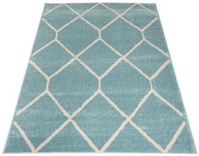 Moderní kusový koberec SPRING H180A Tyrkysový Rozměr: 80x150 cm