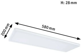 Paulmann 79926 Atria Shine, bílé stropní svítidlo s korónou 22W LED 4000K, 58x20cm