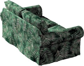Potah na pohovku IKEA Ektorp 2-místná rozkládací  NOVÝ MODEL 2012 barva zelená látka sametová, vzorované