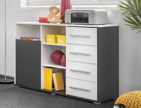 Casarredo - Komfort nábytek Dětská komoda SUN 1D4S šedá/bílá