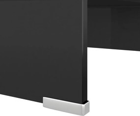vidaXL TV stolek / podstavec na monitor sklo 40 x 25 x 11 cm [244134] Barva: transparentní