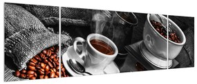 Obraz šálku kávy  (170x50 cm)