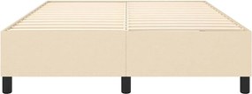 Rám postele s boxspringem krémový 140 x 190 cm textil 3120859