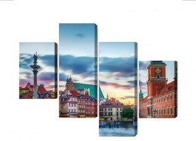 Vícedílný obraz Panoramatický Pohled Na Královský Hrad Ve Varšavě Nedostatek Nedostatek Plátno Canvas 120x75