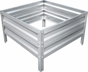 Vyvýšený záhon LEGI 1 × 1 m, pozinkovaný ocelový rám, výška 40 cm, pozink