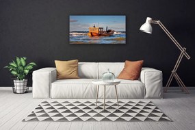 Obraz na plátně Loďka Moře Krajina 120x60 cm