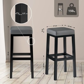 Barová židle Taylor B85 umělá kůže – šedá