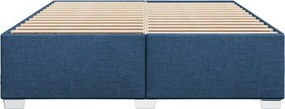 Rám postele bez matrace modrý 200 x 200 cm textil 3284505
