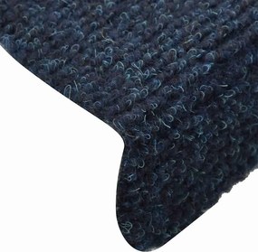 Schodové rohože samolepicí 10 ks 65 x 21 x 4 cm tmavě modré půlkulaté velké 149719