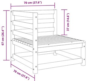 vidaXL Marketos 3dílná zahradní sedací souprava černá masivní borovice