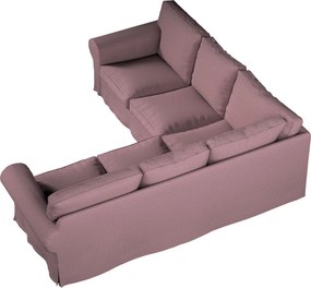 Potah na pohovku IKEA  Ektorp rohová barva růžová látka pletený vzor