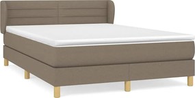 Box spring postel s matrací taupe 140x190 cm textil 3126881