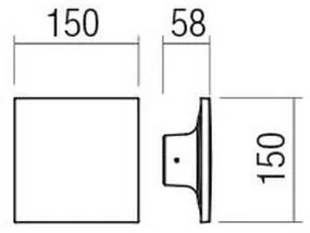 Redo 90371 - LED Venkovní nástěnné svítidlo AURA LED/8W/230V 3000K IP65 antracit