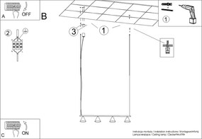 Sollux Lighting Lustr NOX 4L béžový