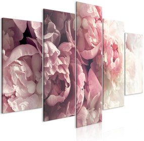 Obraz - Vintage Peonies (5 Parts) Wide