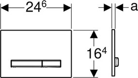 Geberit 115.788.JK.2-Splachovací tlačítko Sigma50 24,6x16,4 cm antracit/m. chrom