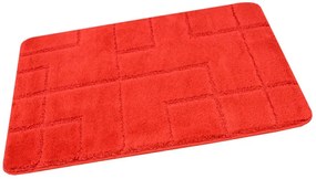 Koupelnový kobereček Inez Red červený / geometrie