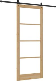 Posuvné dveře ORKDAL Přirozená a černá 93 x 232 cm 3331871