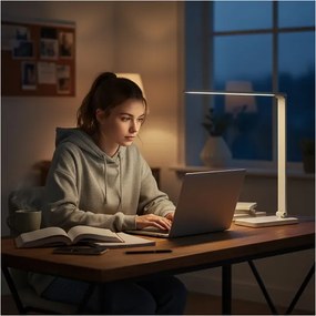 Brilagi -LED Stm dotyk stol lampa s bezdr nab QI LED/7W/5V 3000/4000/6000K bílá