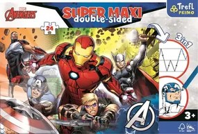 Trefl - Puzzle - Oboustranné puzzle Avengers SUPER MAXI / 24 dílků / 6