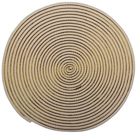 Kulaté pruhované prostírání z juty – 51x1 cm
