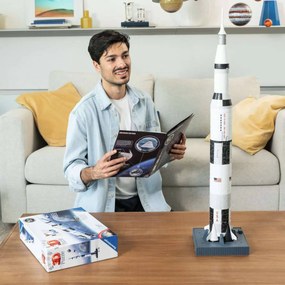 RAVENSBURGER Puzzle 3D Vesmírná raketa Saturn V 440 dílků 70x50cm skládačka 2411545