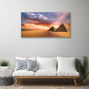 Obraz na plátně Poušť Pyramidy 140x70 cm