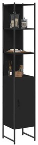 Petromila Koupelnová skříňka černá 33 x 33 x 185,5 cm kompozitní dřevo