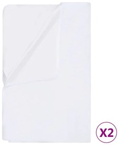 vidaXL Chránič matrace voděodolný 2 ks bavlna 60 x 120 cm bílý