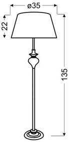 Stojací lampa GILLENIA 1xE27/60W/230V černá