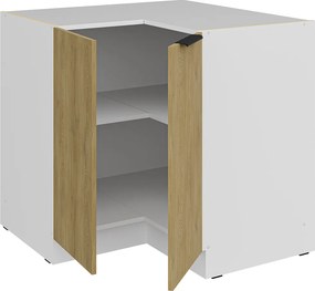 CREMONA bc | dolní skříňka 90x90 DN 2F rohová s policí | 90x90 cm | bílá/cremona