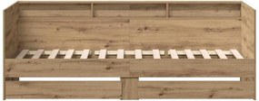 Daybed se zásuvkou Artisanový dub 90 x 190 cm Kompozitní dřevo 3334003