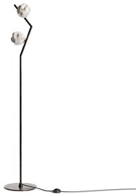 Il Fanale 290.20.OSV Stone, stojací lampa sklo/tmavá mosaz 2xE14 max 10W, výška 170cm