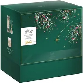 Yankee Candle Amber  Sandalwood / Dárková sada / Svíčka + difuzér 100