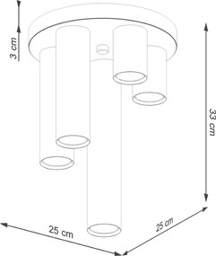 Sollux Lighting Stropní svítidlo LAGOS 5P bílé