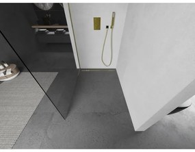 Mexen Kioto sprchová zástěna WALK-IN 8mm, 80x200 cm, sklo čiré/zlatý profil, 800-080-101-50-00