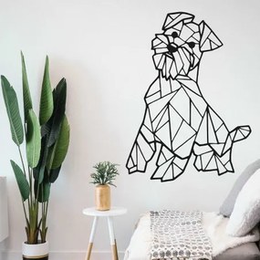 Styles Dřevěný obraz na stěnu pes Hafinka l 3D HODINY PR0228 HEU+