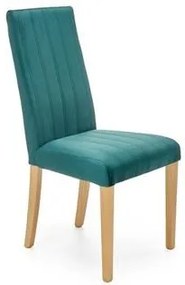 Židle DIEGO 3 dub medový / tmavě zelená