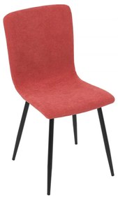 Židle jídelní, červená látka, černý kov DCL-964 RED2