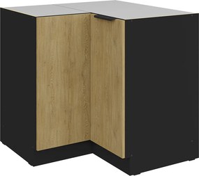CREMONA cc | dolní skříňka 90x90 DN 2F rohová s policí | 90x90 cm | černá/cremona