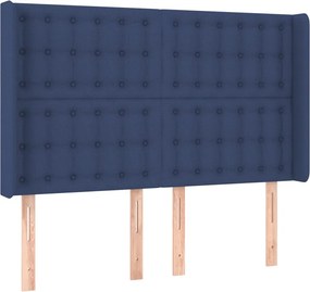 Box spring postel s matrací a LED modrá 140x190 cm textil 3138635