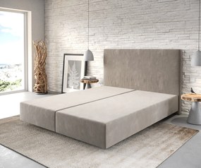 DELIFE Boxspringová postel Dream-Well 160x200 cm Mikrovlákno Béžová