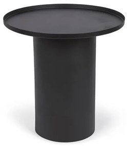 Kulatý kovový odkládací stolek charu ø 45 cm černý MUZZA