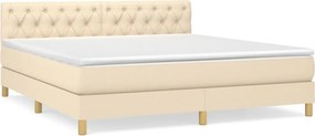 Box spring postel s matrací krémová 160x200 cm textil 3140870
